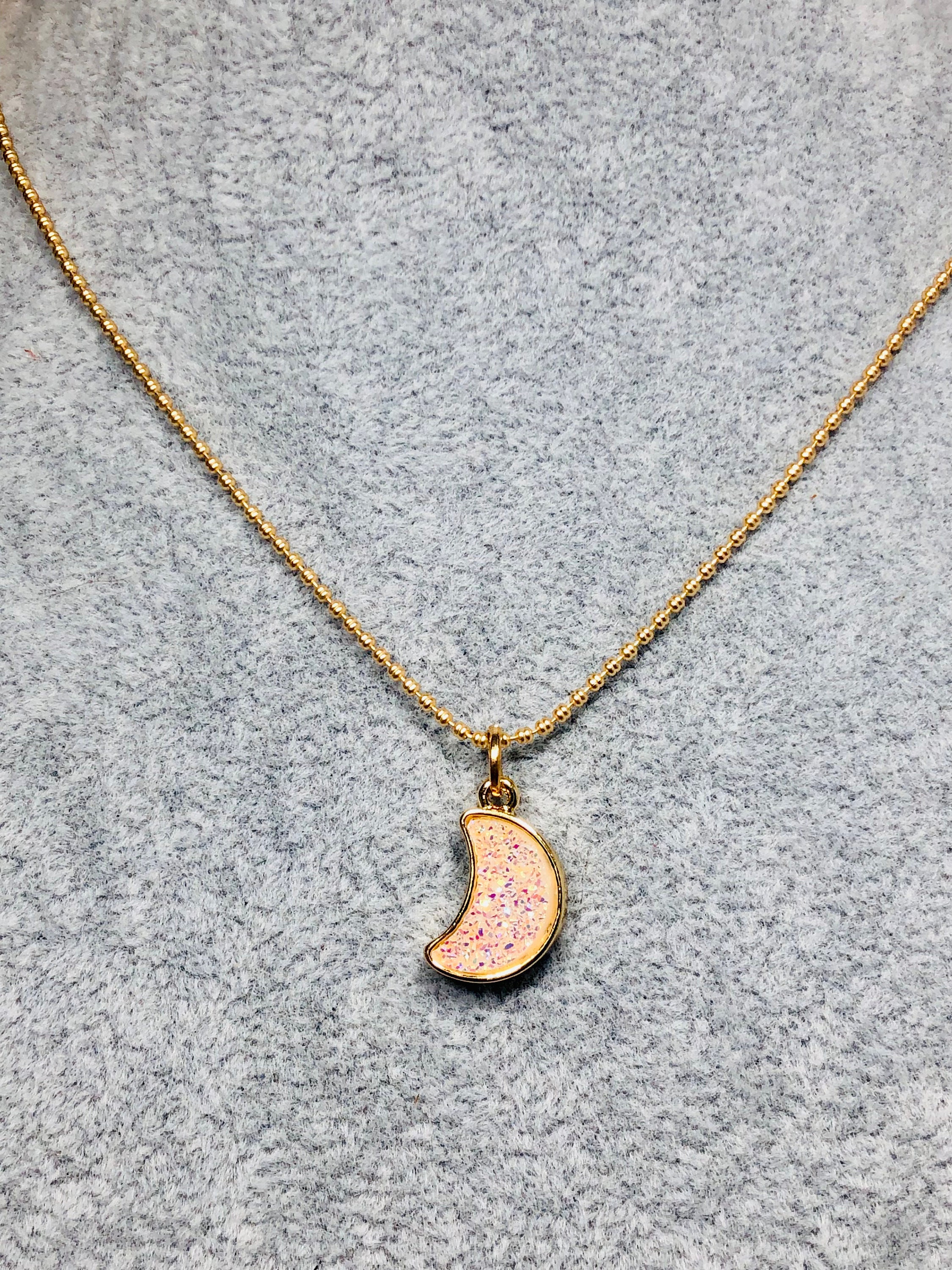 Collar de oro para mujer collar de luna de mujer | Etsy