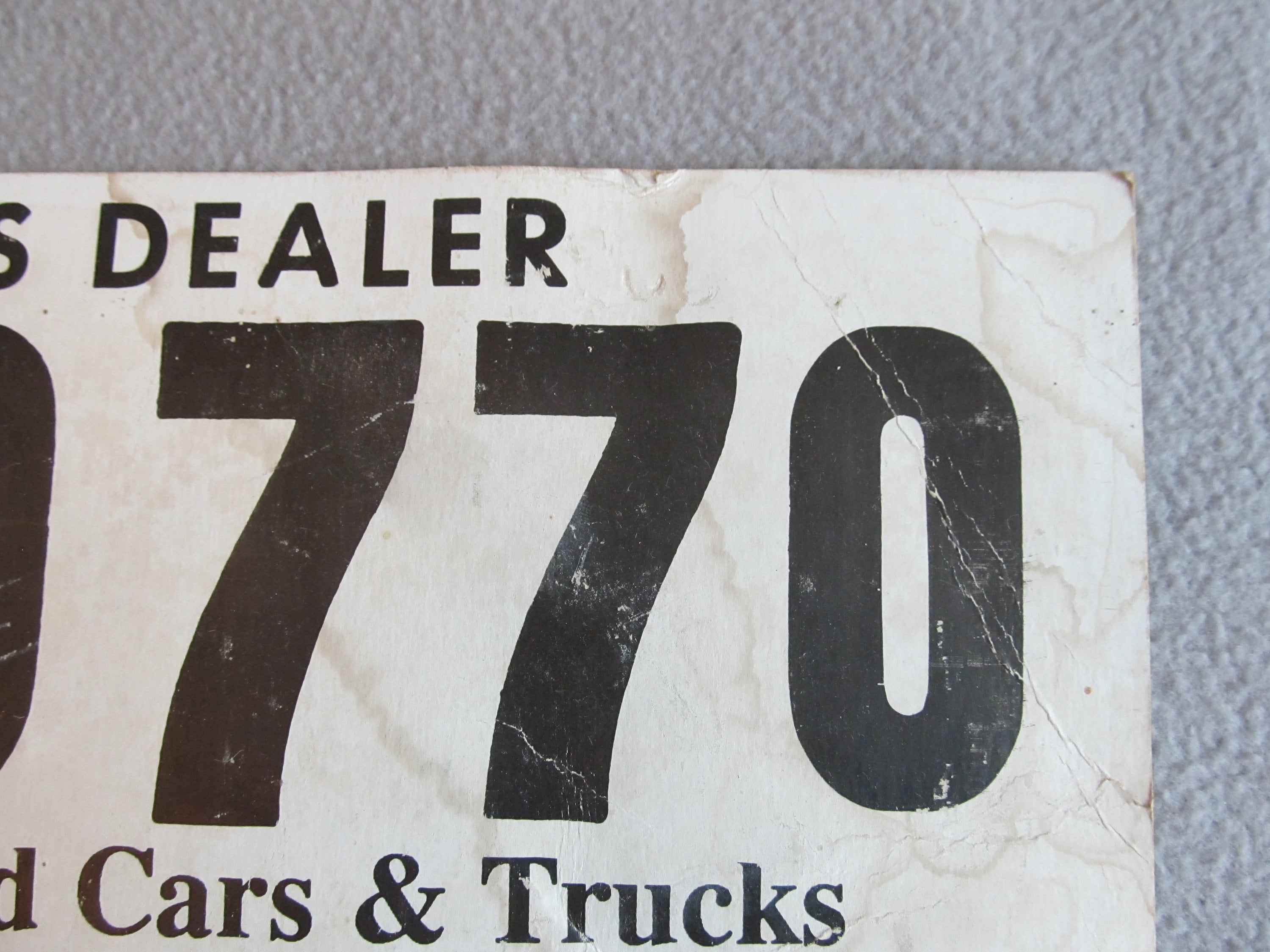 Texas Dealer Plate Cardboard Eagle Pass, TX - Etsy