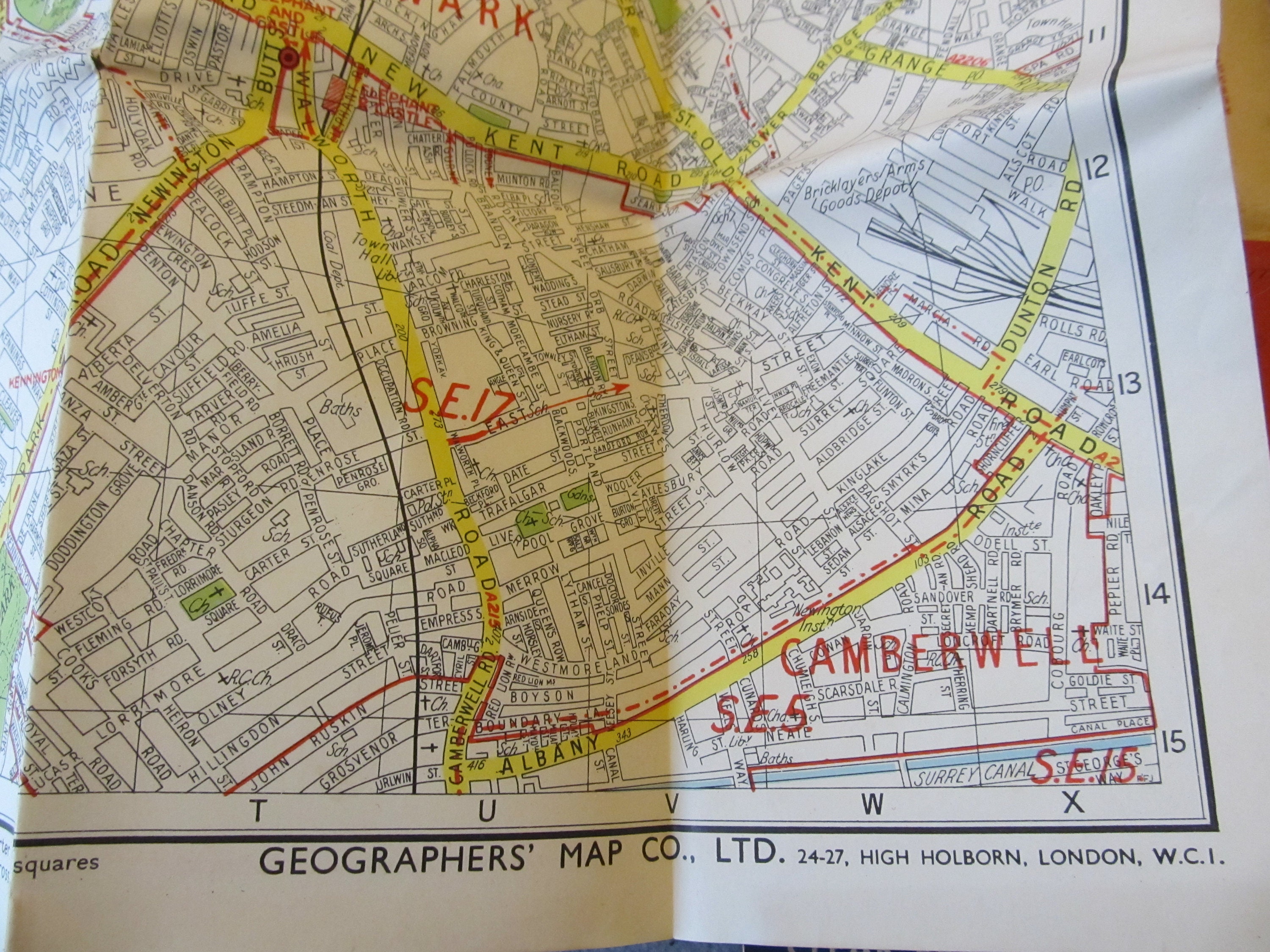 Geographers' Map of London - Etsy