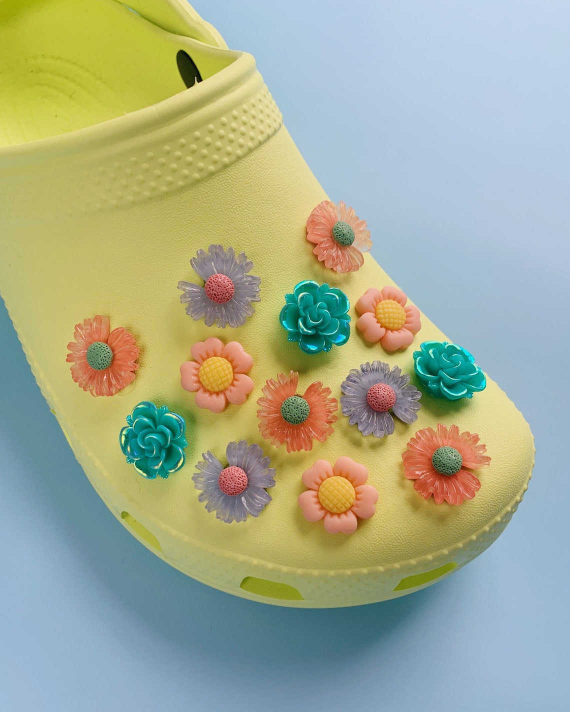 FLOWER Schuh Charms Daisy Beaded Crocs Custom Floral Pin | Etsy