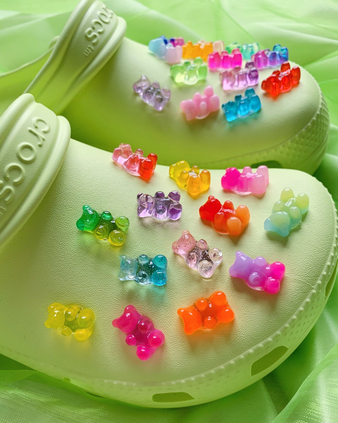 GUMMY BEAR Shoe Charm Colorful Fruit Crocs Custom Gems | Etsy