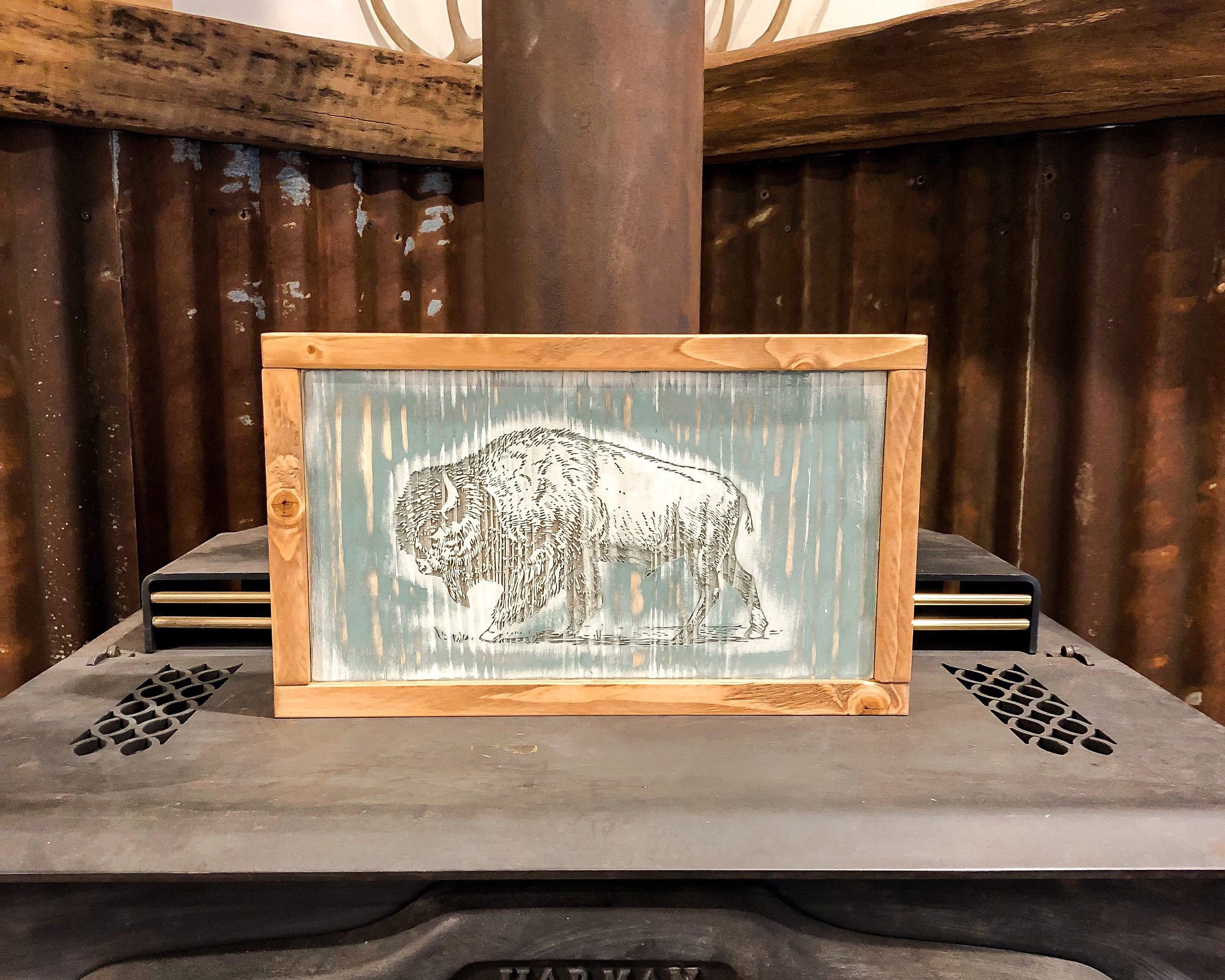 Buffalo Sign, Buffalo Wall Decor, Engraved Buffalo, Rustic Buffalo ...