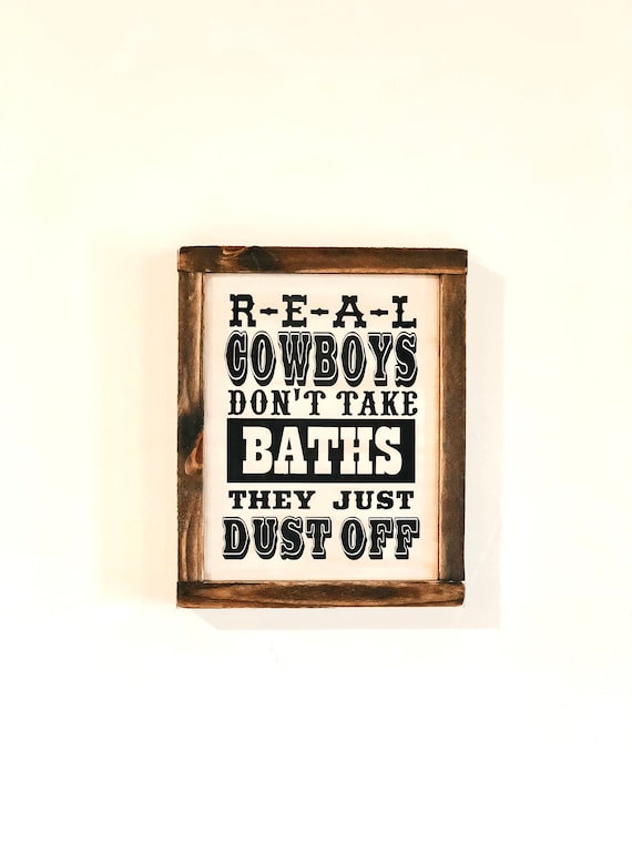 Cowboy Bathroom Sign Western Bathroom Rustic Bathroom Sign | Etsy
