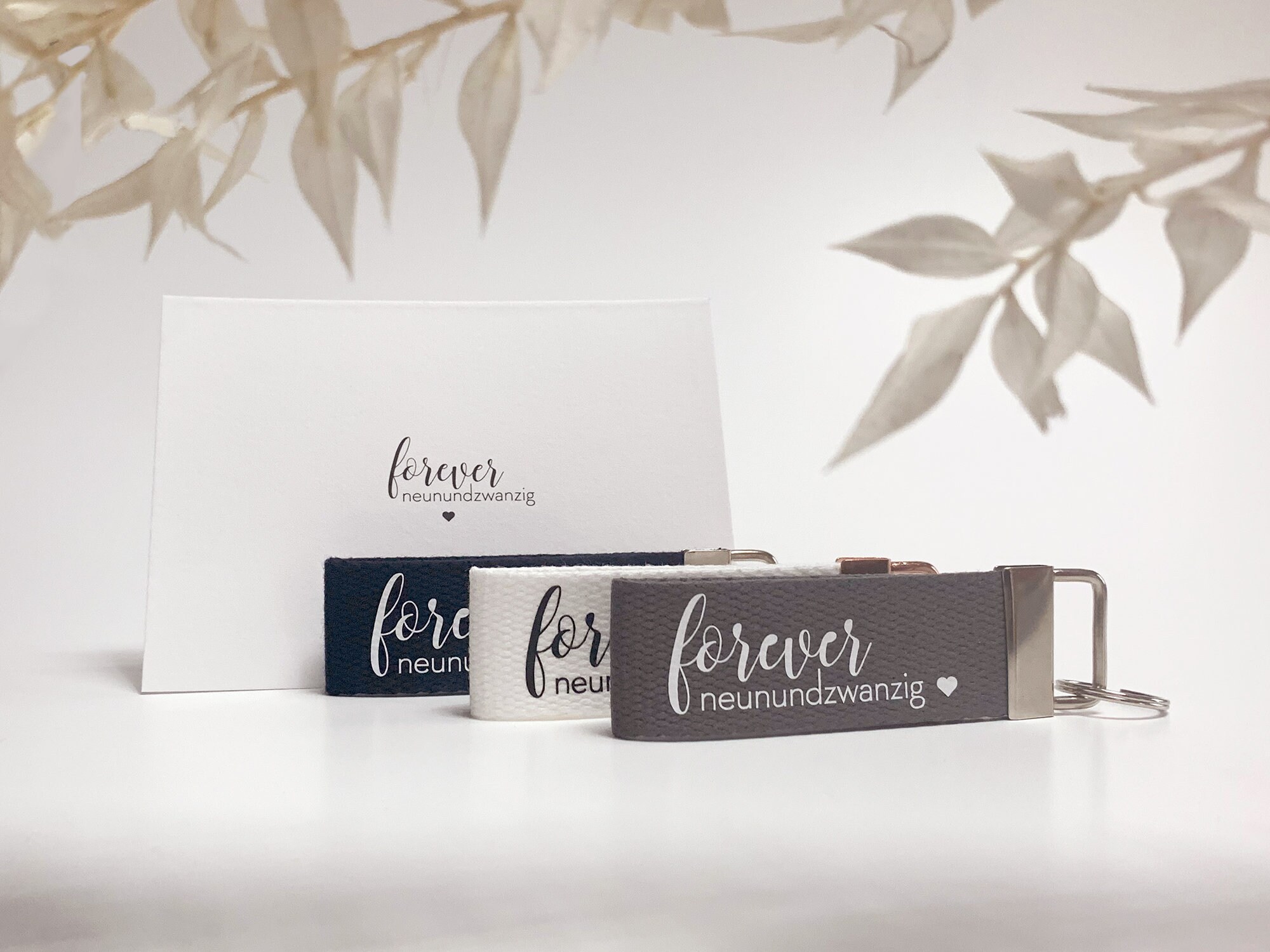 Schlüsselanhänger & Karte forever 29 // 30 Geburtstag | Etsy