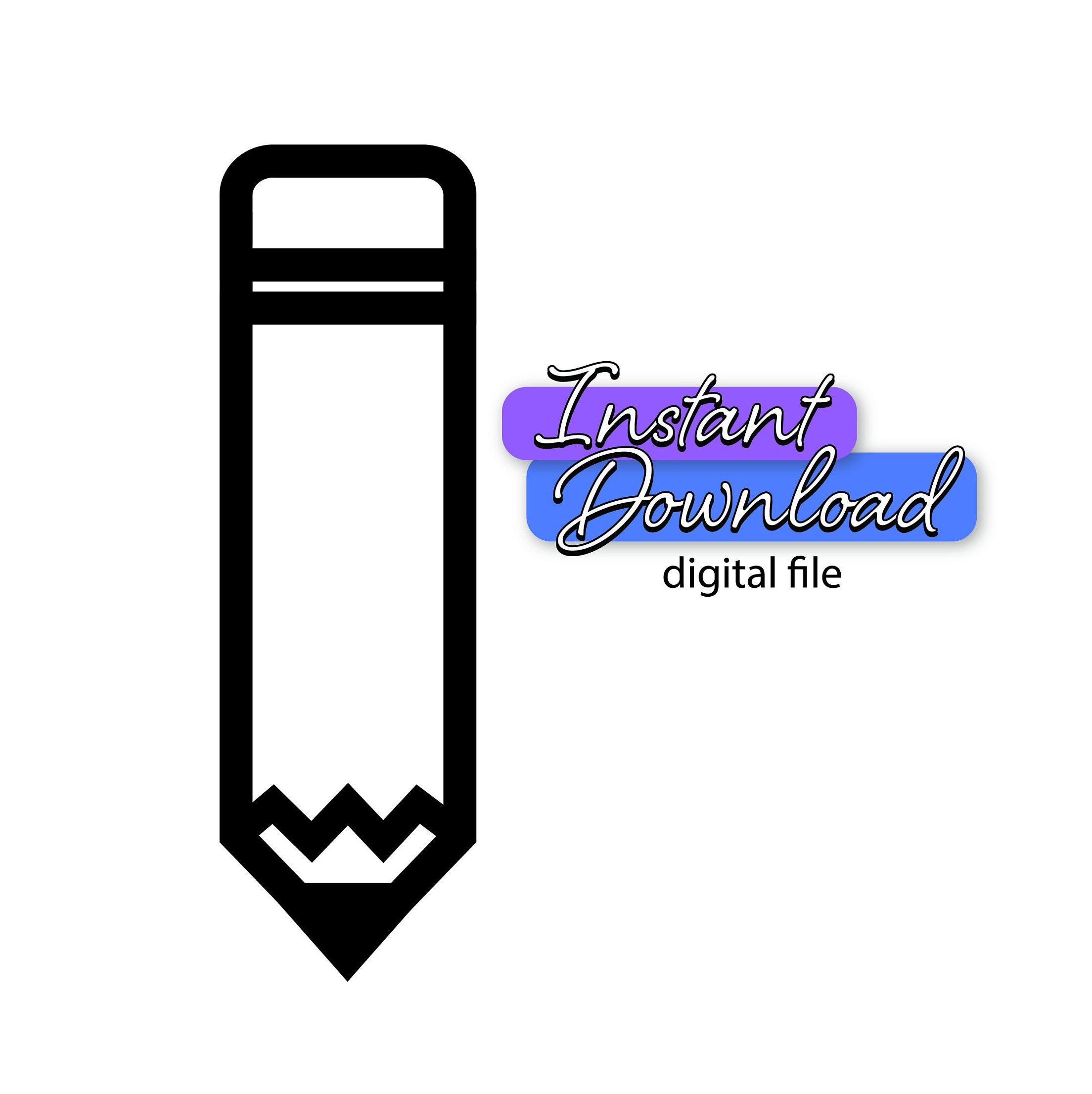 Pencil - SVG, PNG - Instant Download - Etsy