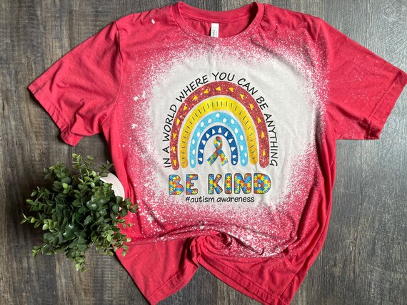 Autism Shirt Awareness Bleached Tee Autism Shirt Autism | Etsy