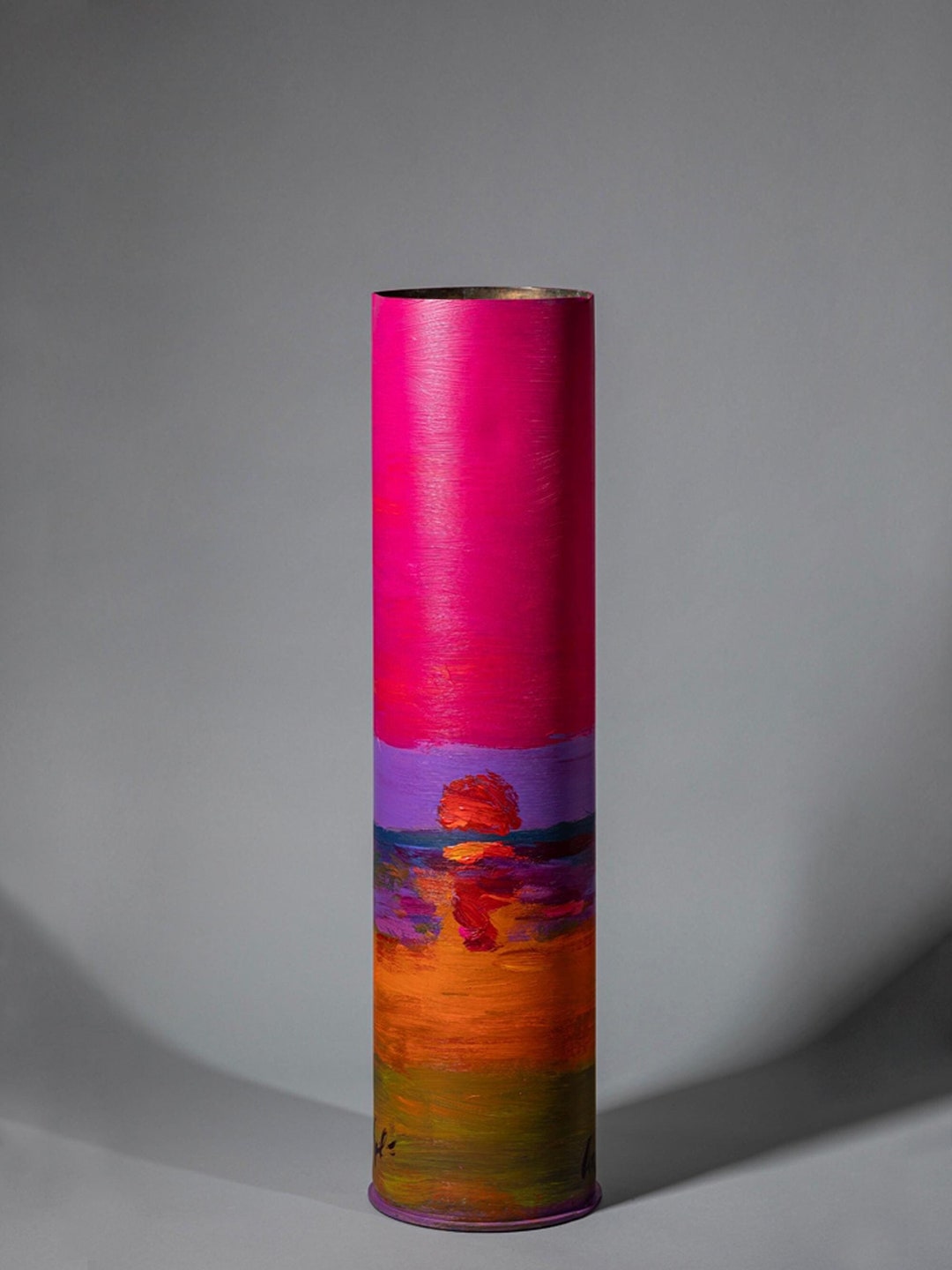 Artillery Art Shell, Painted Cartridge Case, Colored Art Object ...