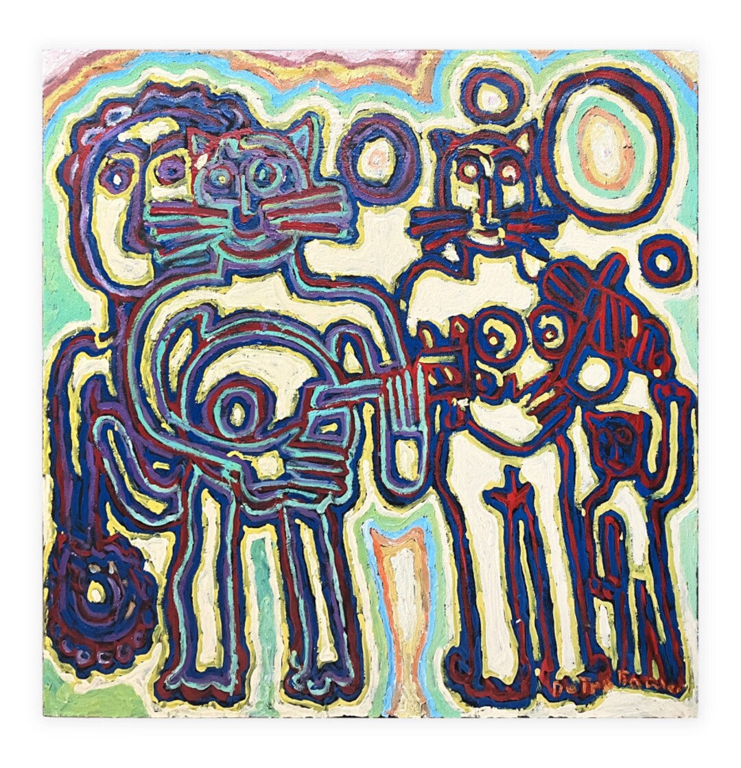 Pop Art Painting the Concert by Boyko Peter Acrylic Oil Painting in Neo ...