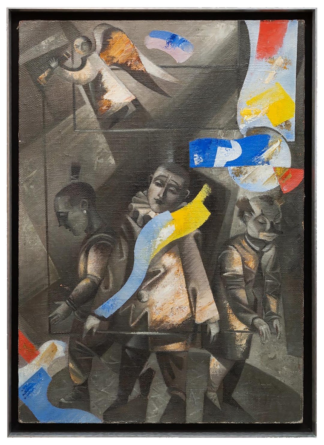 Cubist Marionette Oil Painting: Modernist Clown Wall Art, 39"x27" - Etsy