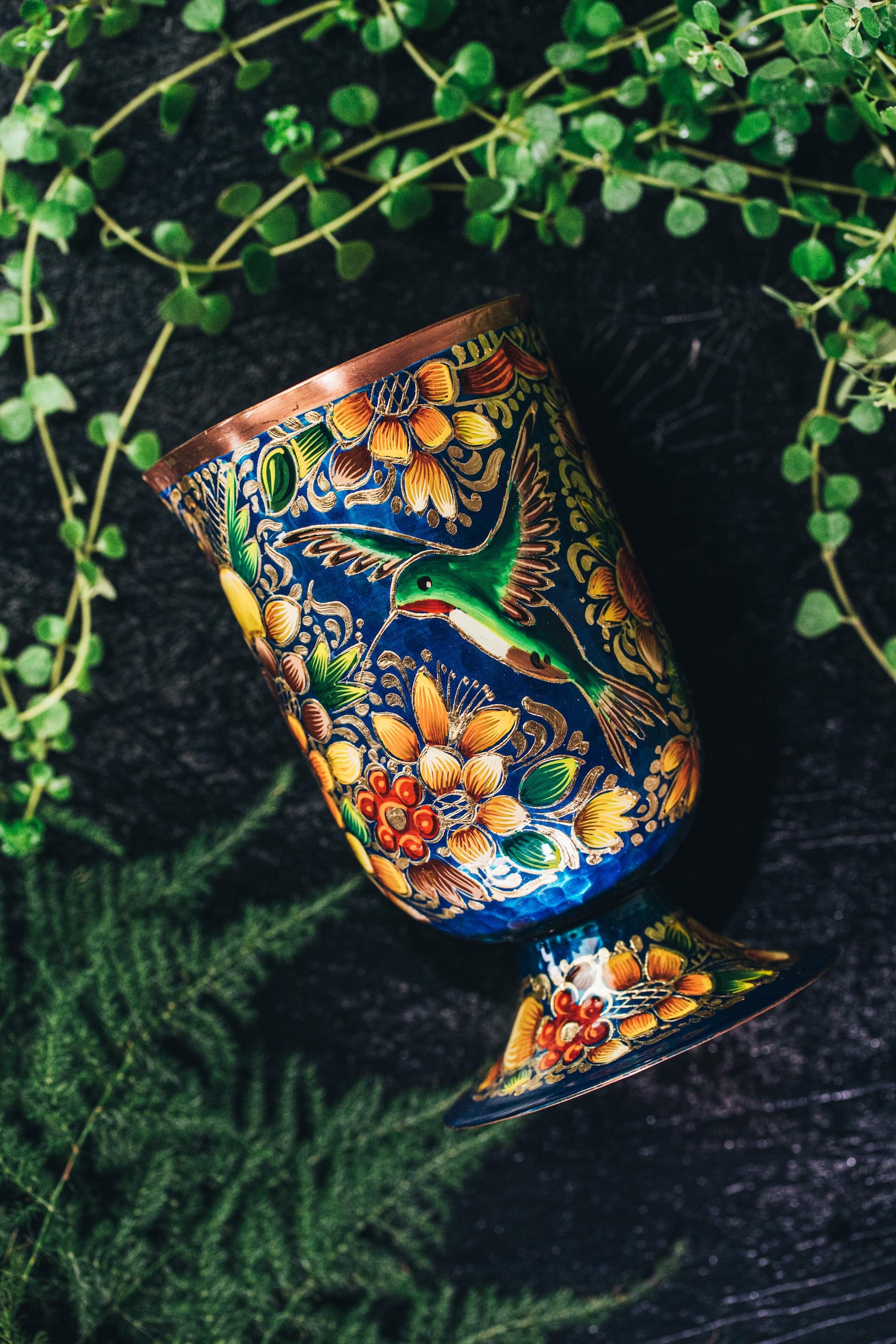Mexican Hand Painted Bar Set – Colibrí Azul Design – Full Cocktail Kit ...