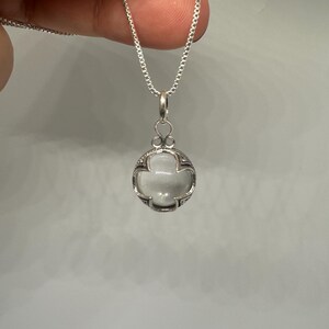 Sterling Silver Crystal Ball Necklace-crystal Ball Pendant -gemstone ...