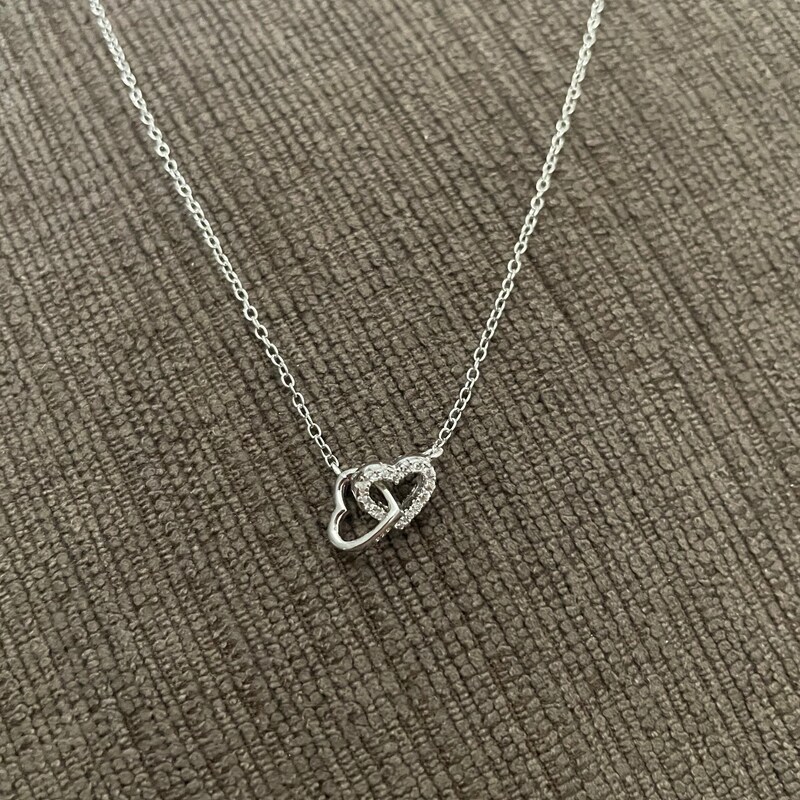 Double Heart Necklace - Etsy