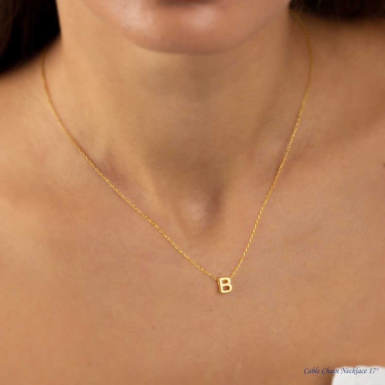 Personalized Dainty Initial Necklace Custom Letter Necklace - Etsy