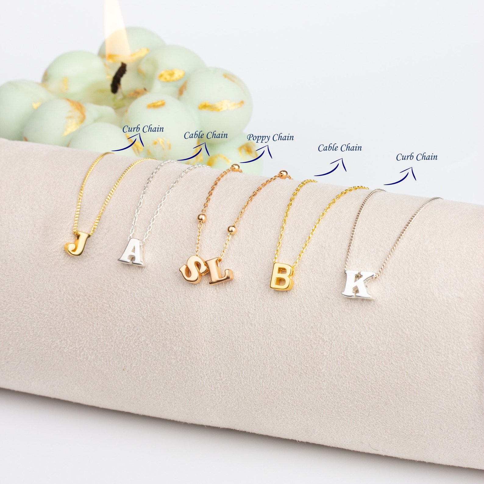 Personalized Dainty Initial Necklace Custom Letter Necklace - Etsy