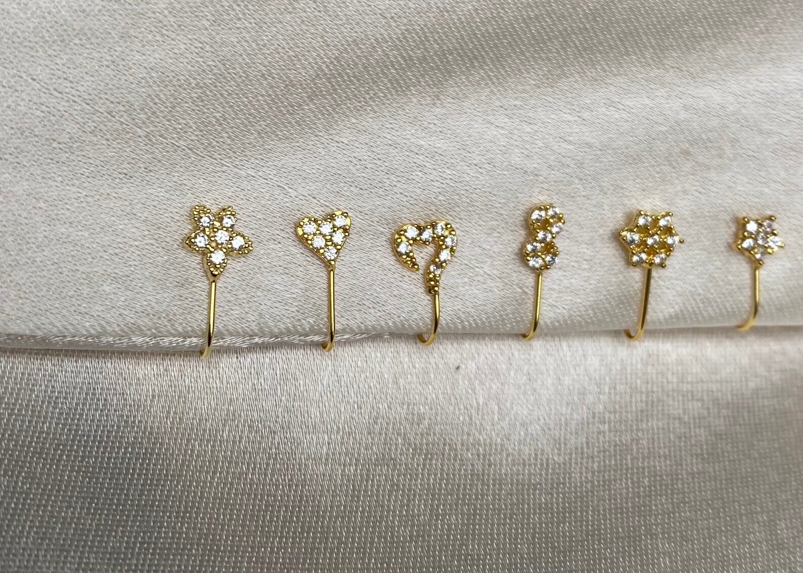 Sterling Silver Tiny Cute Nose Ring Body Jewelry No Pierced | Etsy