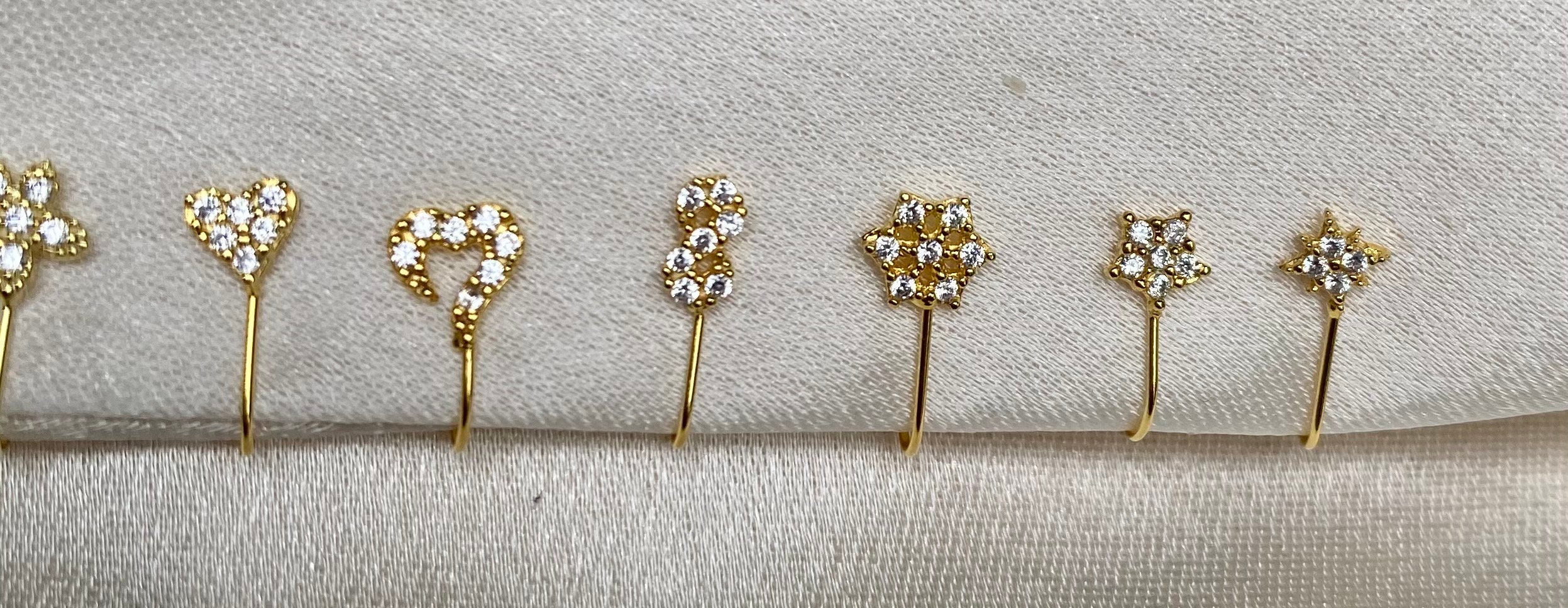 Sterling Silver Tiny Cute Nose Ring Body Jewelry No Pierced | Etsy