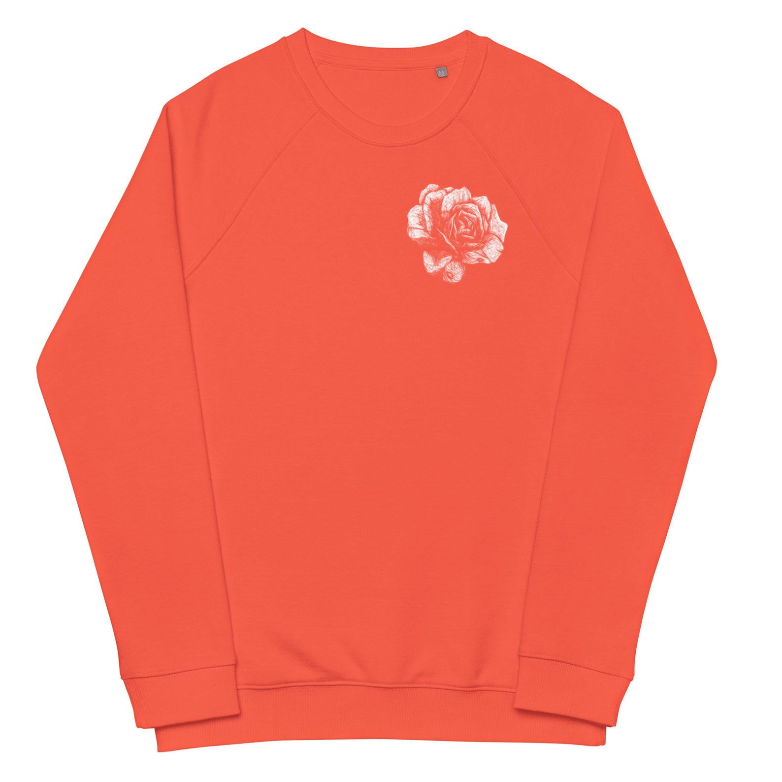 Gothic Rose Sketch Unisex Sweatshirt Inked Rose Art Crewneck, Floral ...