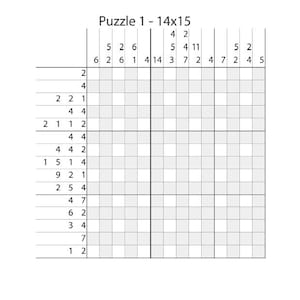 52 Printable PDF Nonograms Hanjie Puzzles for Adults Volume 1 ...