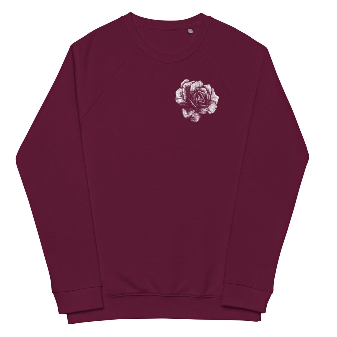 Gothic Rose Sketch Unisex Sweatshirt Inked Rose Art Crewneck, Floral ...