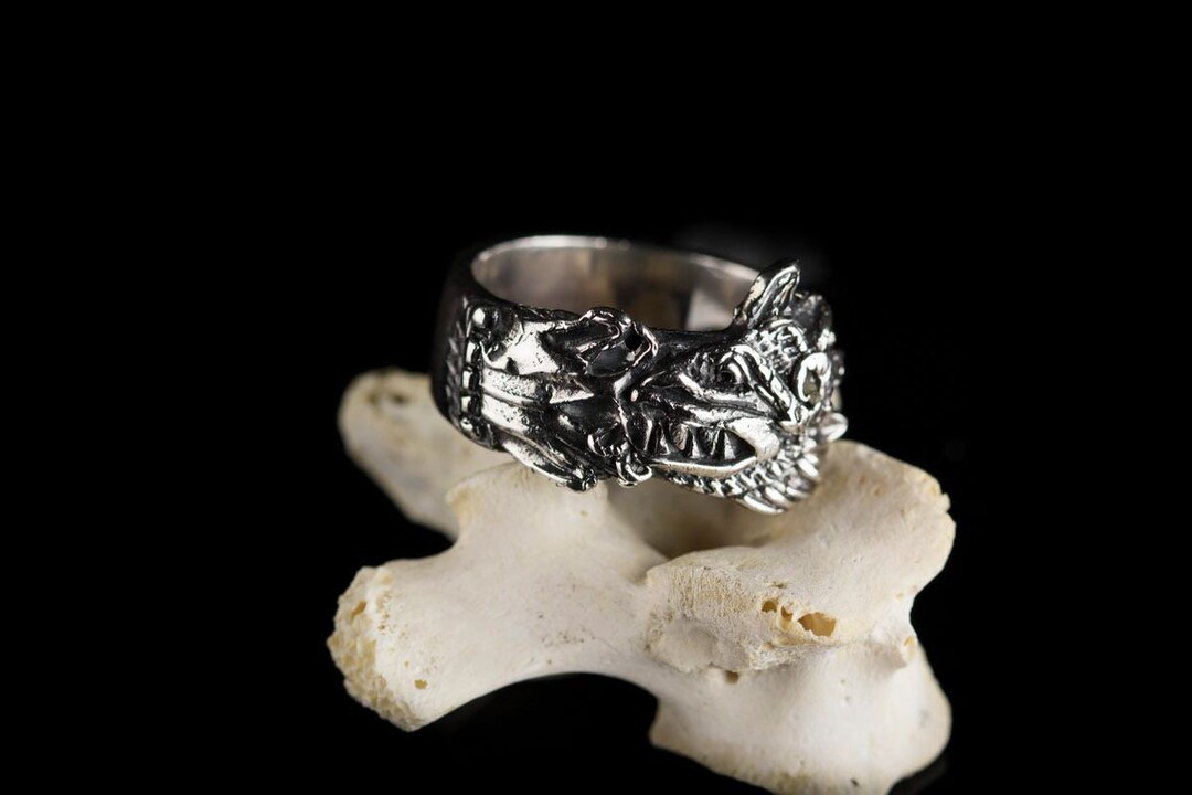 Silver Quetzalcoatl Ring, Kukulcan, Aztec God, 925 Sterling Silver Ring ...