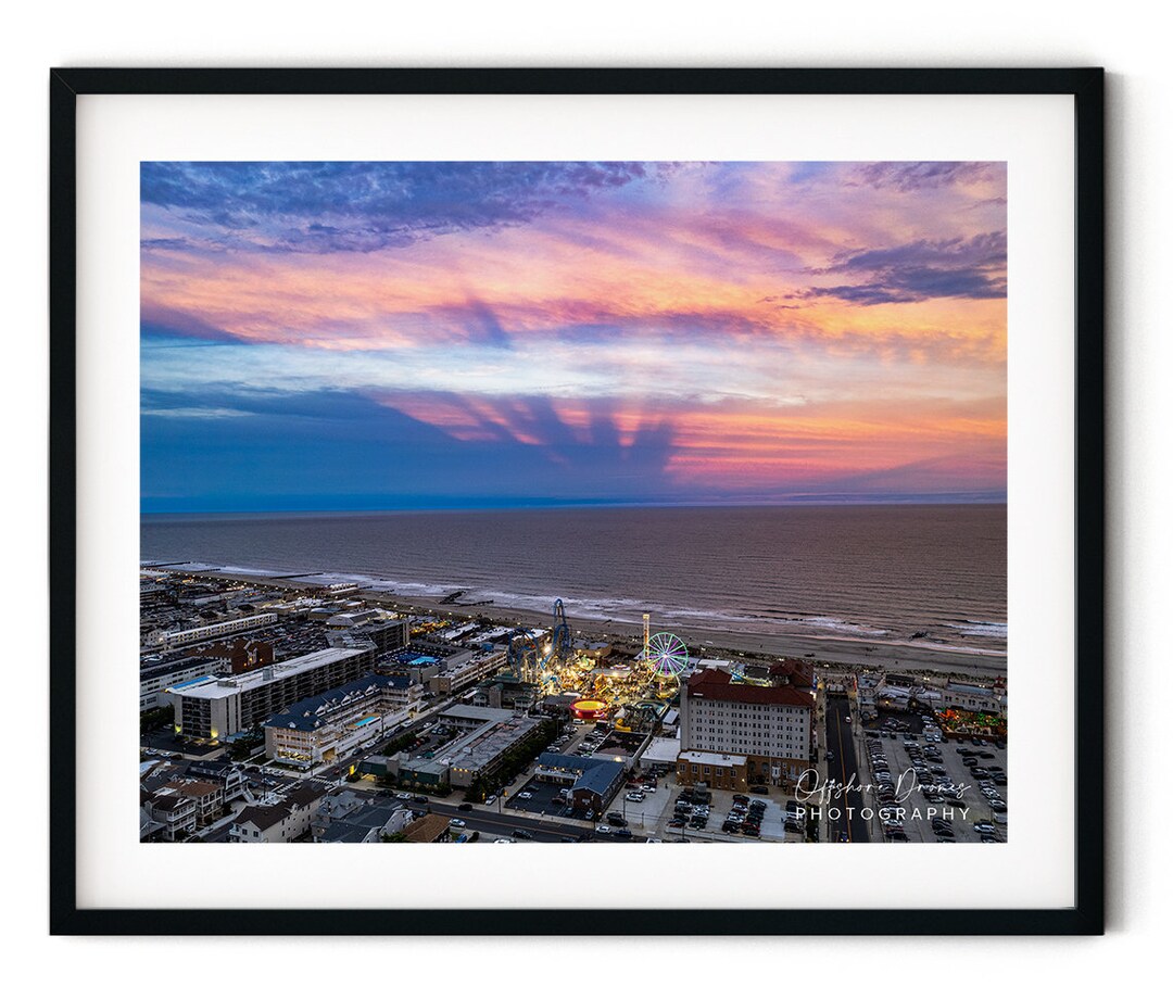 OCNJ Sunset Rays / Benutzerdefinierter Matter Druck - Etsy.de