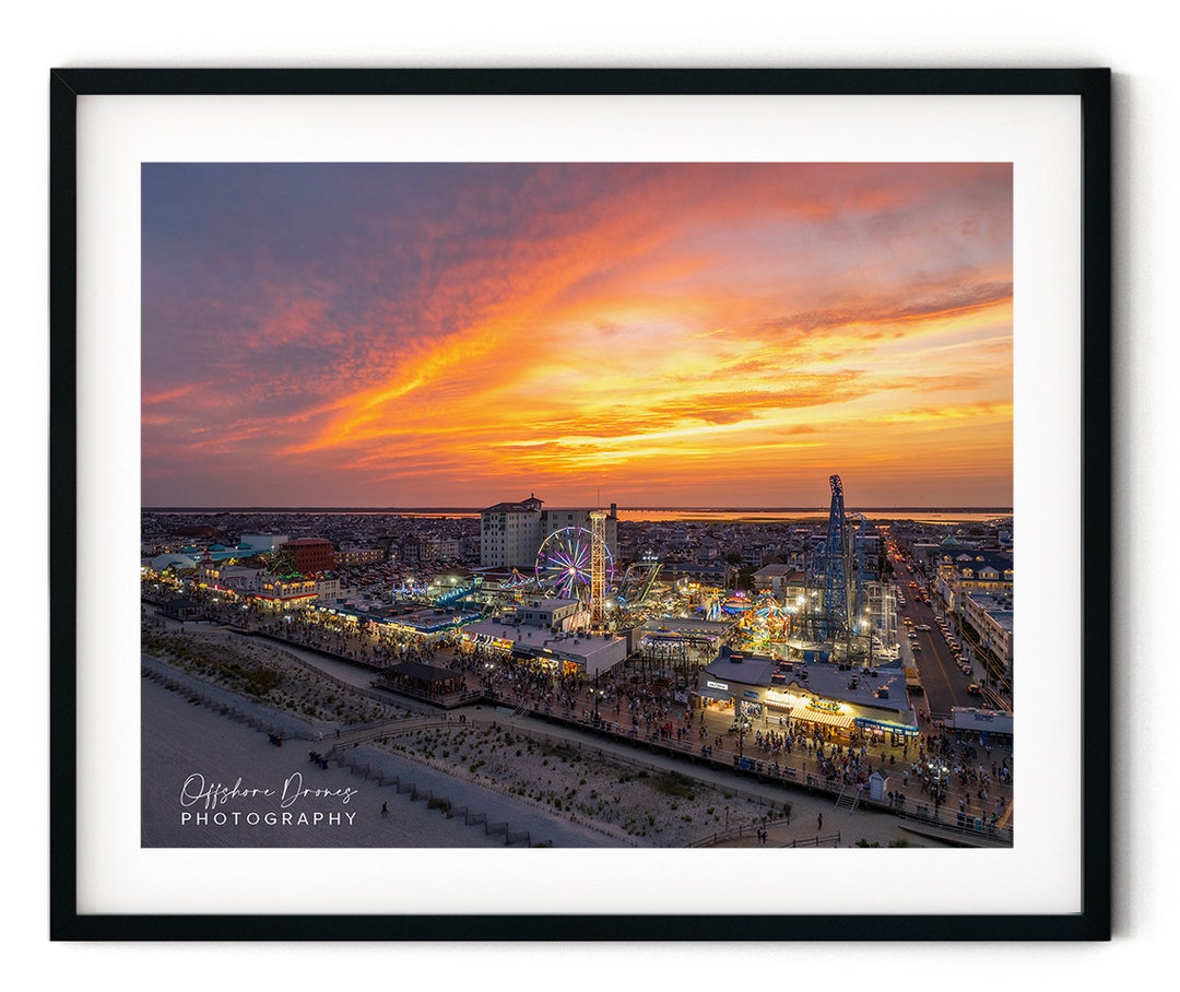 OCNJ Castaway Cove Sunset // Custom Matte Print // Beautiful Aerial ...