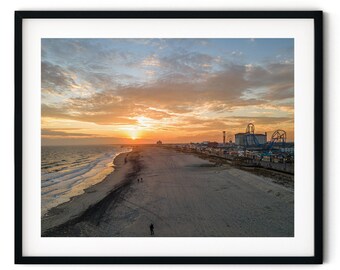 OCNJ Ocean Sunset // Custom Matte Print // Beautiful Aerial | Etsy
