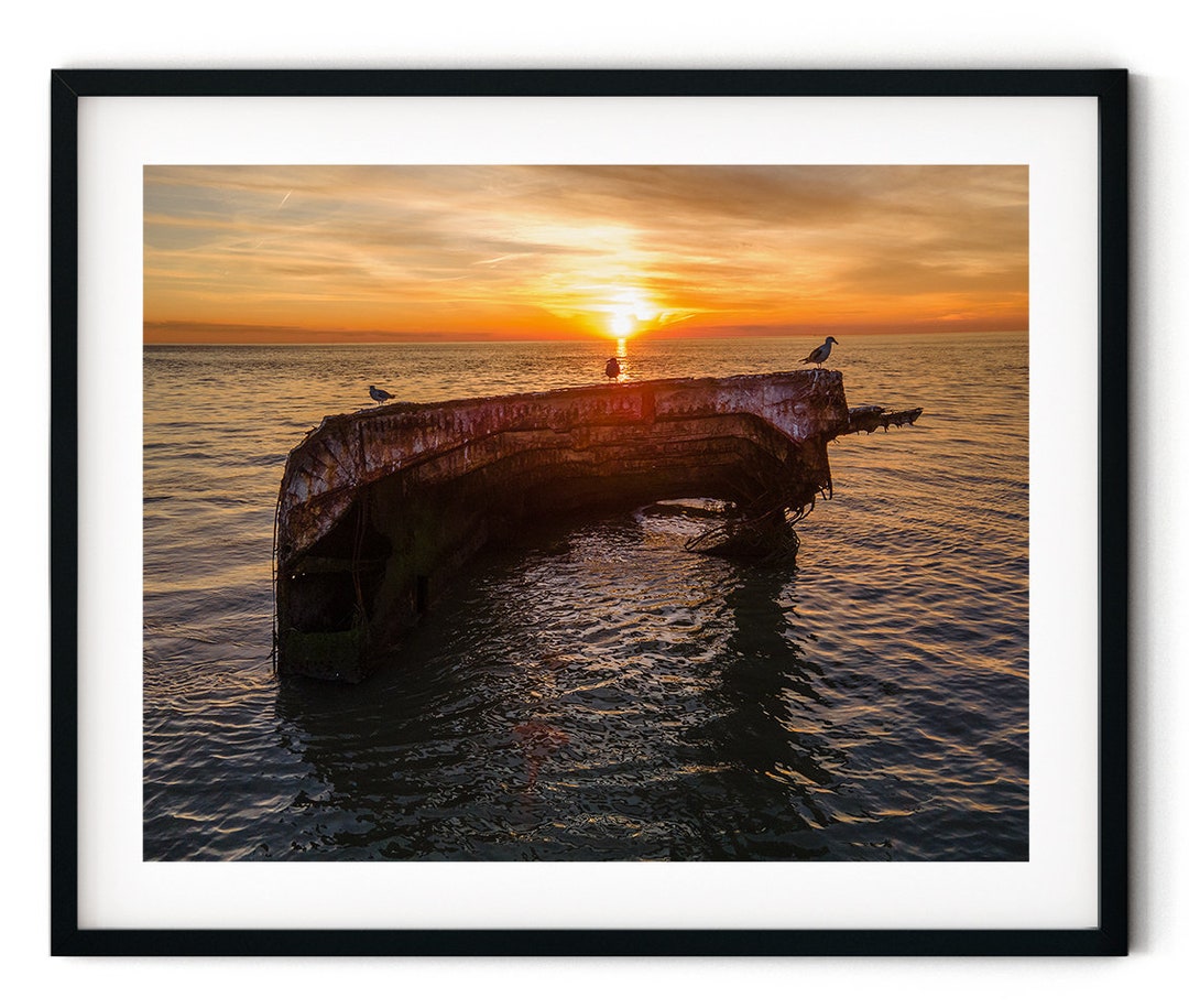 Sunset Beach Sunset // Custom Matte Print // Beautiful Aerial - Etsy