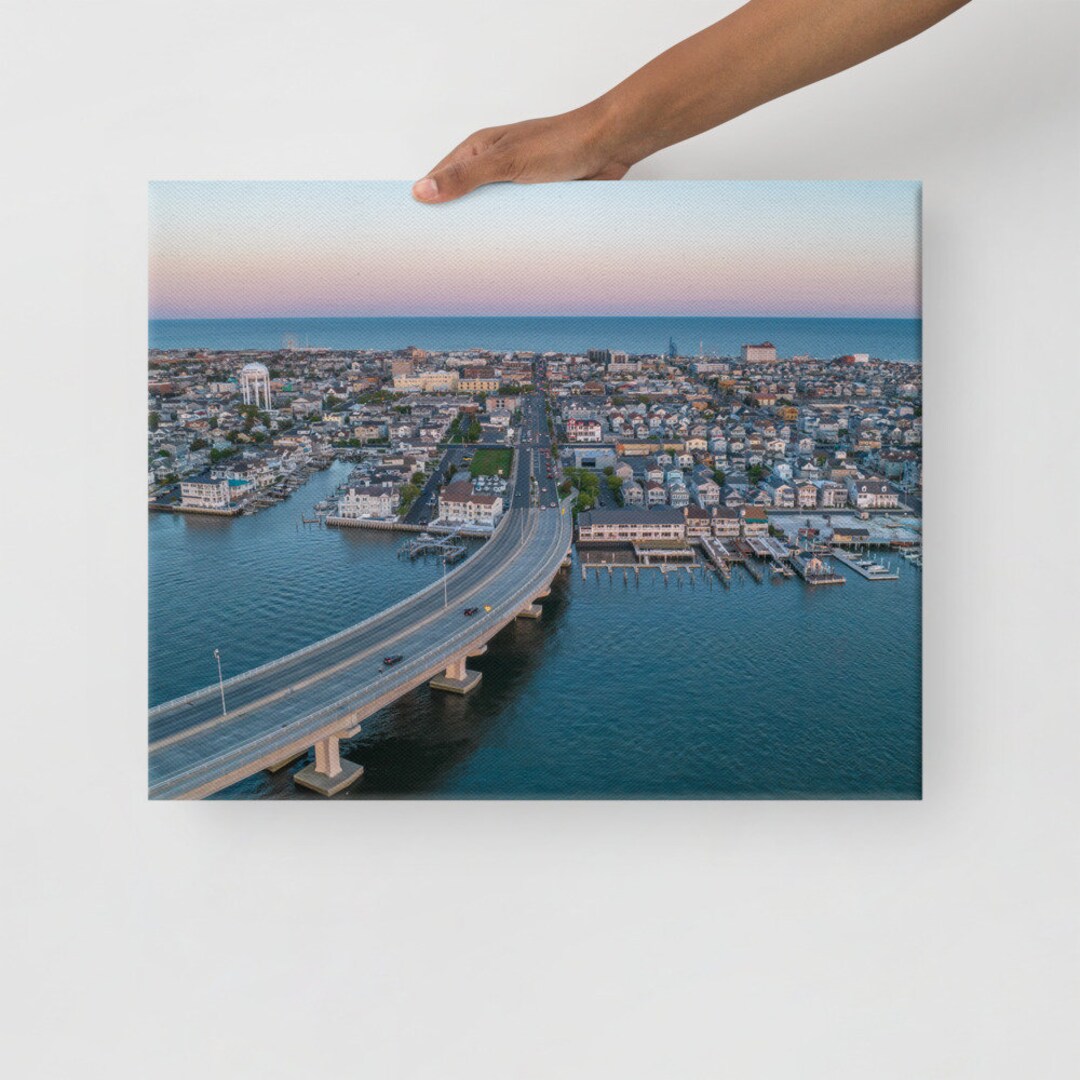 OCNJ 9th Street Bridge View // Stretched Canvas Print - Etsy