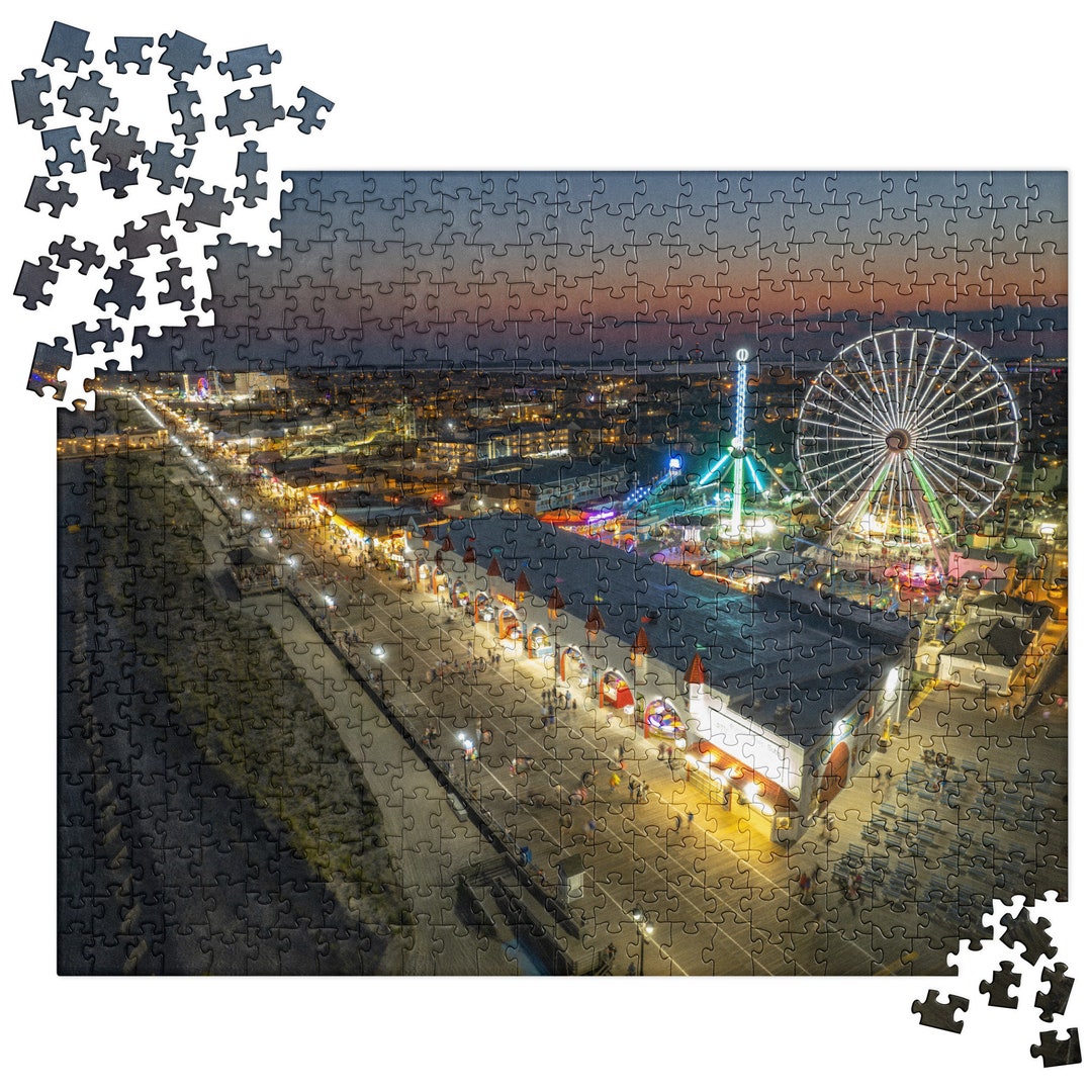 Neon Boardwalk // Jigsaw Puzzle - Etsy