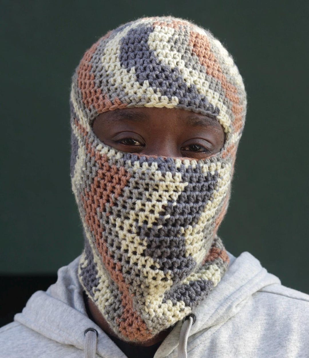 Camouflage Balaclava, Granny Square Balaclava, Rainbow Crochet ...