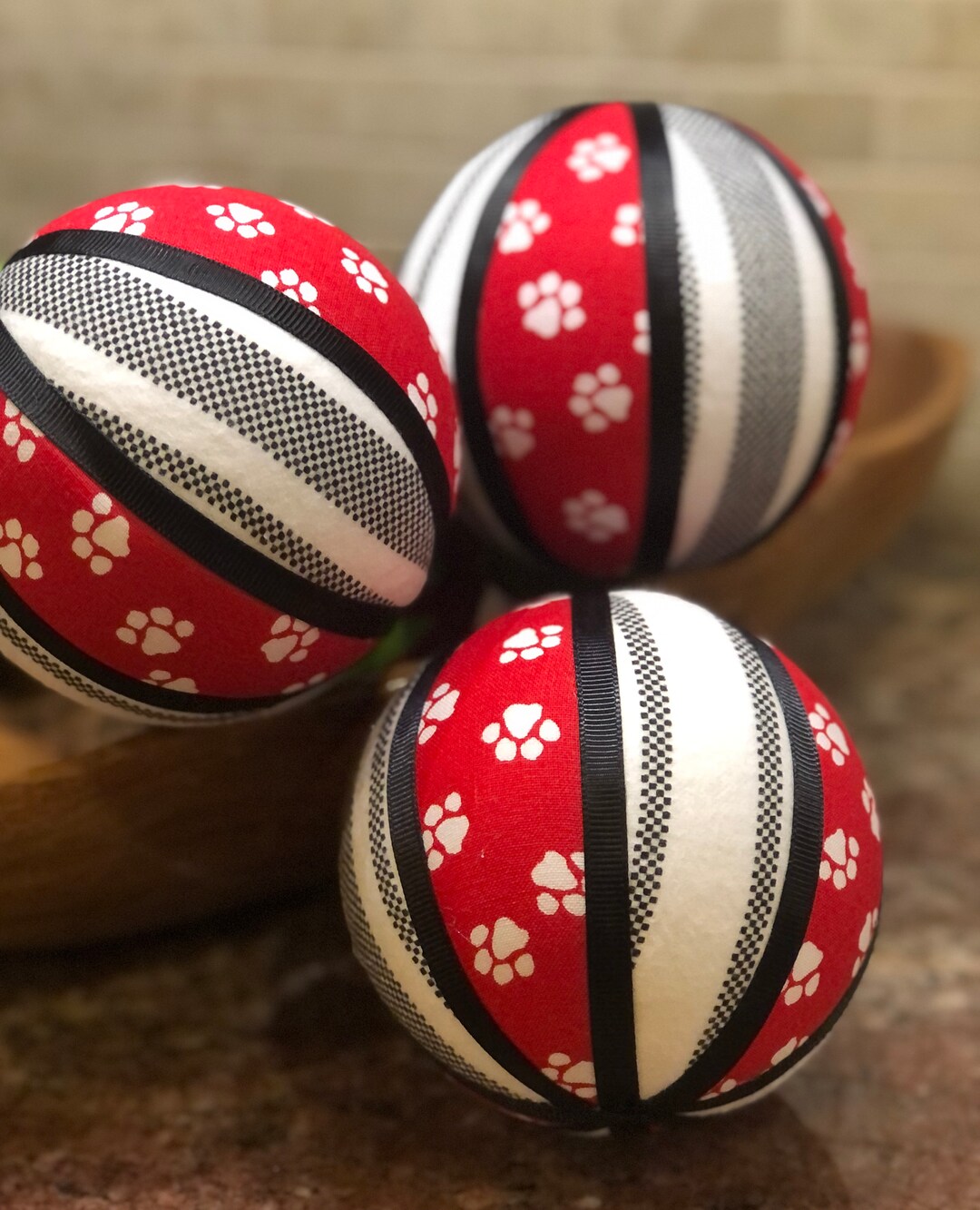 Dog Paw Print Decorative Balls - Etsy