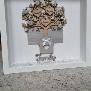 Mother's Day Family Tree Box Frame Personalised Gift - Etsy