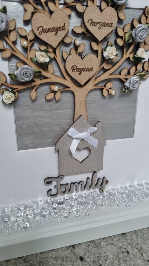 Mother's Day Family Tree Box Frame Personalised Gift - Etsy