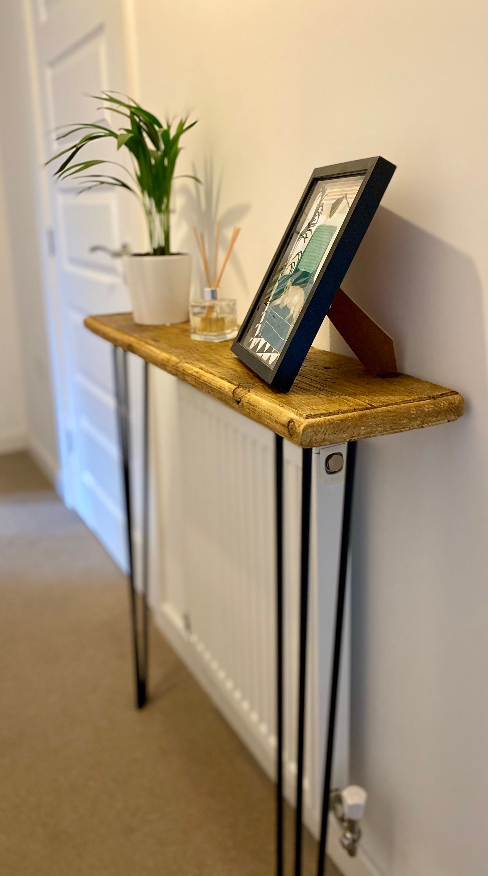 Reclaimed Scaffold Board Console Table with Hairpin Legs | Etsy