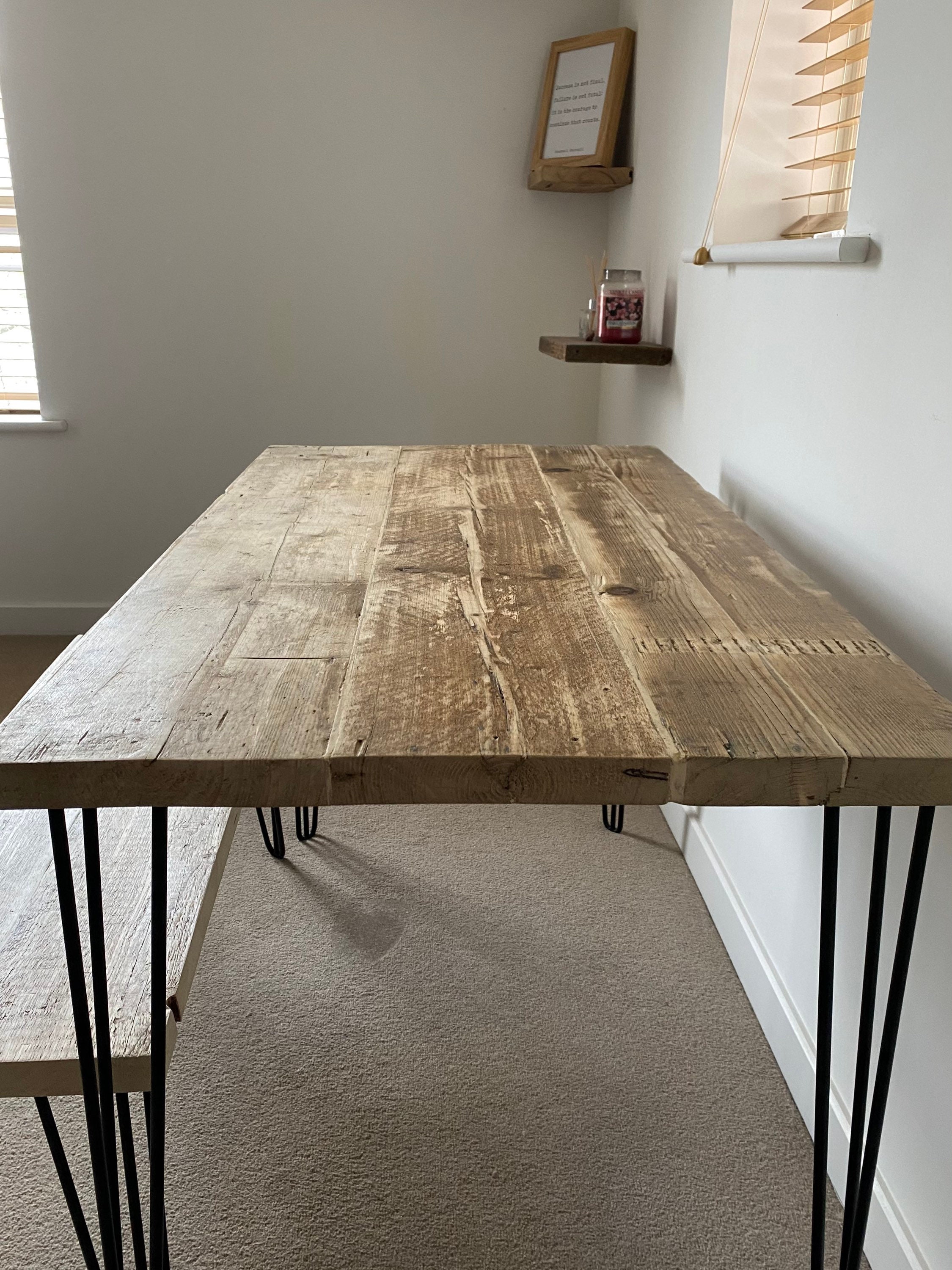 Reclaimed Scaffold Board Dining Table - Etsy UK