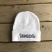 Blessed White Beanie - Christian Beanie - Christian Apparel - Christian ...