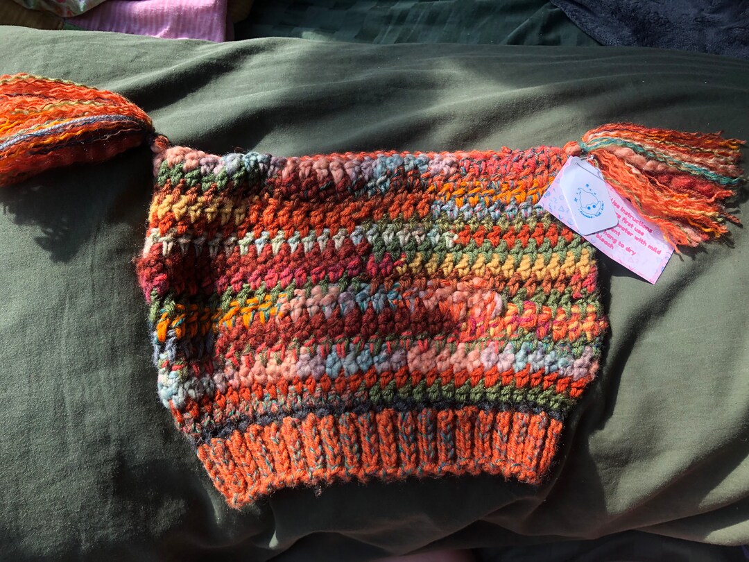 Autumnal Crocheted Scrap Cap - Etsy