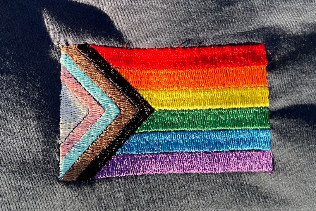Embroidered Progress Pride Flag Hoodie - Etsy