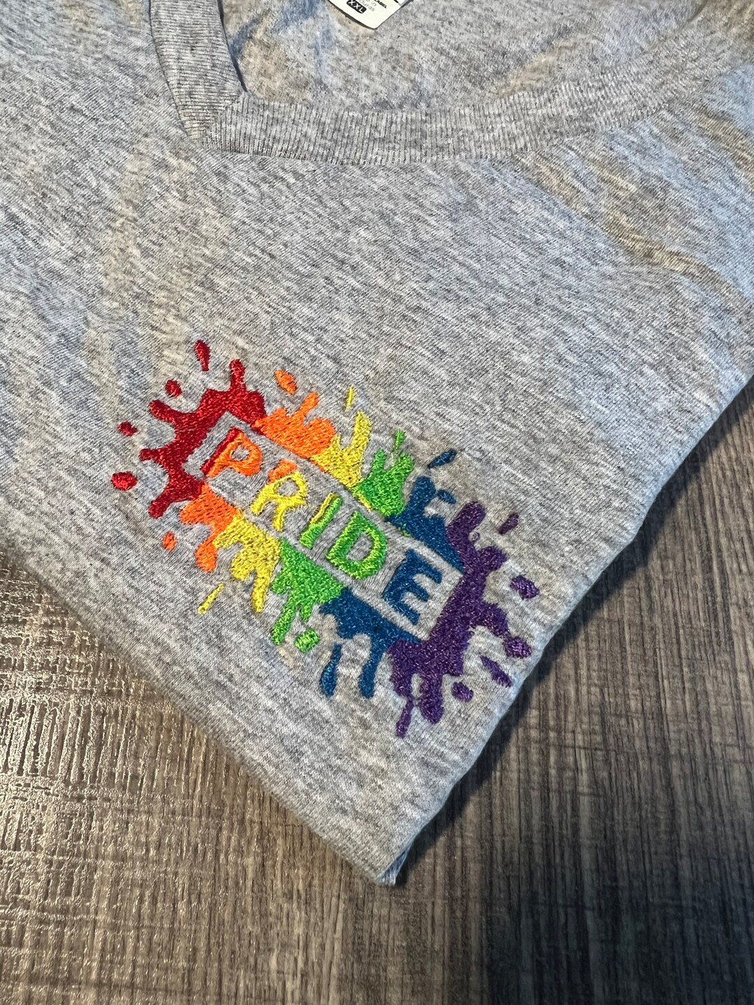 Embroidered Paint Splash Pride Hoodie - Etsy