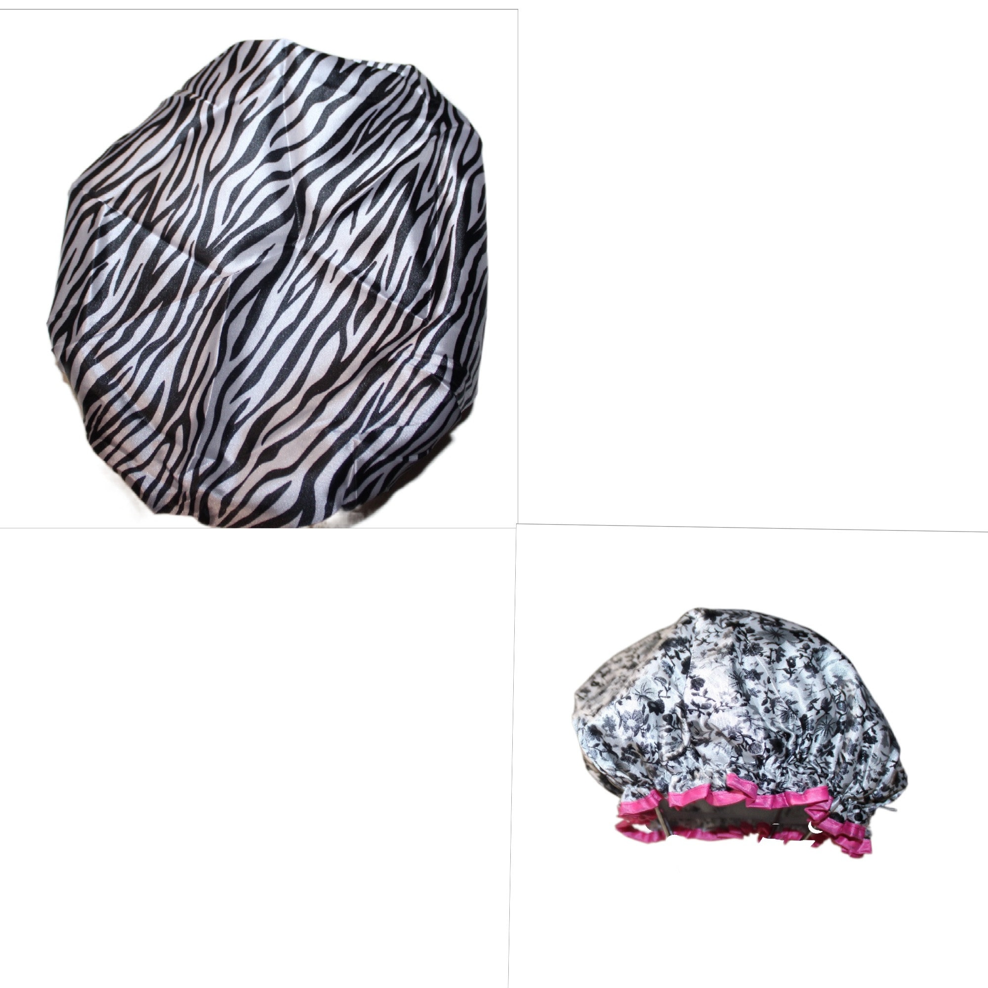 Women Shower Cap- Reusable Shower Cap- Satin Shower Cap Hat- Large ...