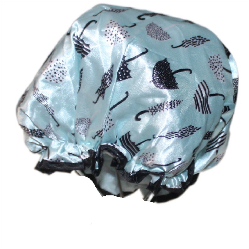 Women Shower Cap- Reusable Shower Cap- Satin Shower Cap Hat- Large ...