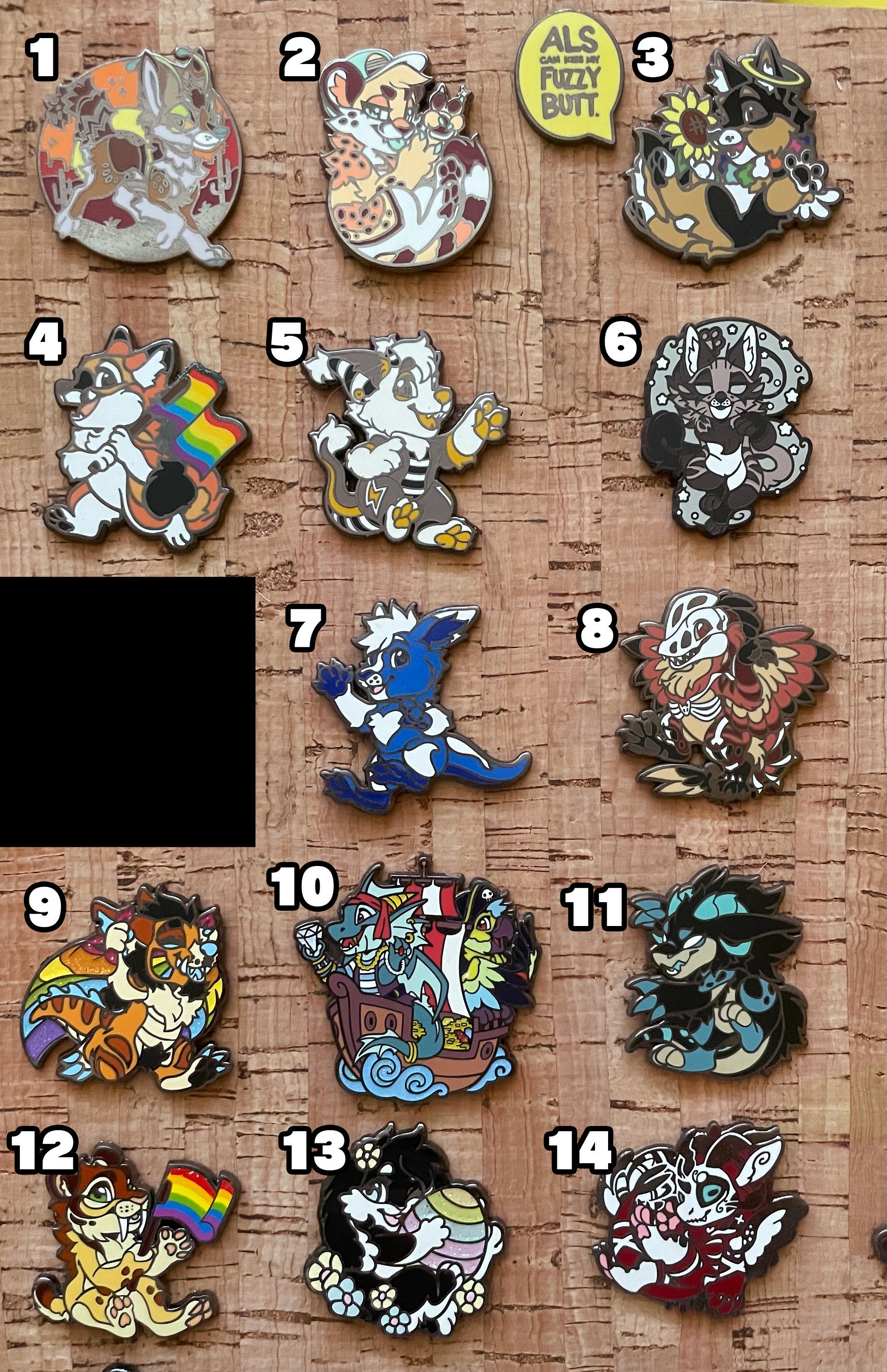 Assorted Fursona Pins Furry Enamel Pins - Etsy