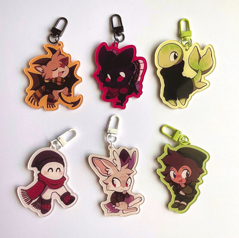 Cozy Cryptid Acrylic Charms 3 Double Sided Acrylic - Etsy