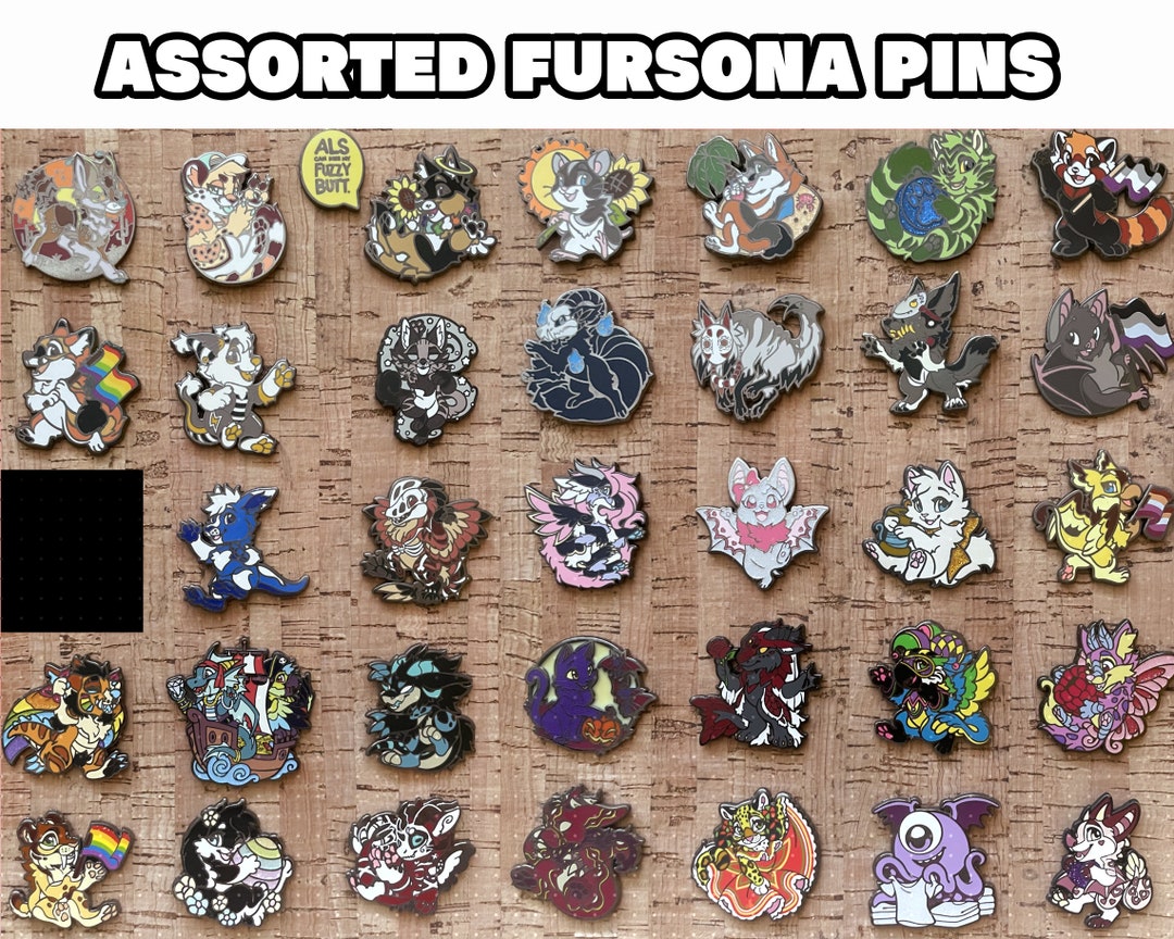 Assorted Fursona Pins | Furry Enamel Pins - Etsy