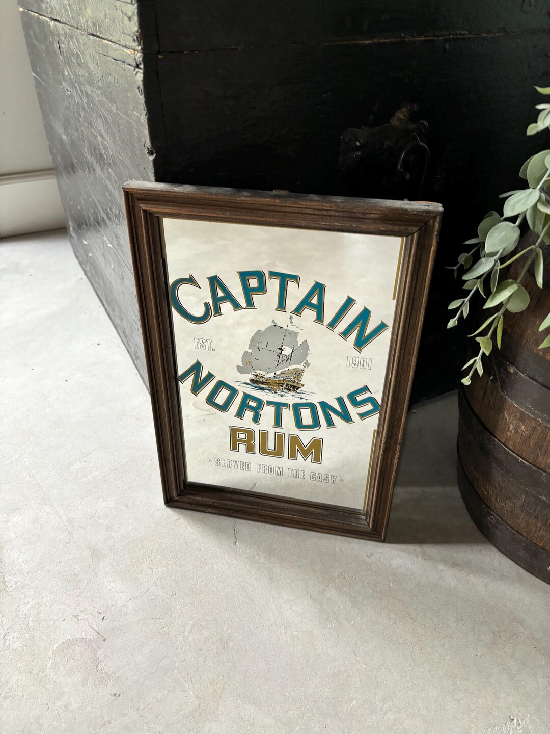 Captain Nortons Rum Advertising Mirror - Etsy
