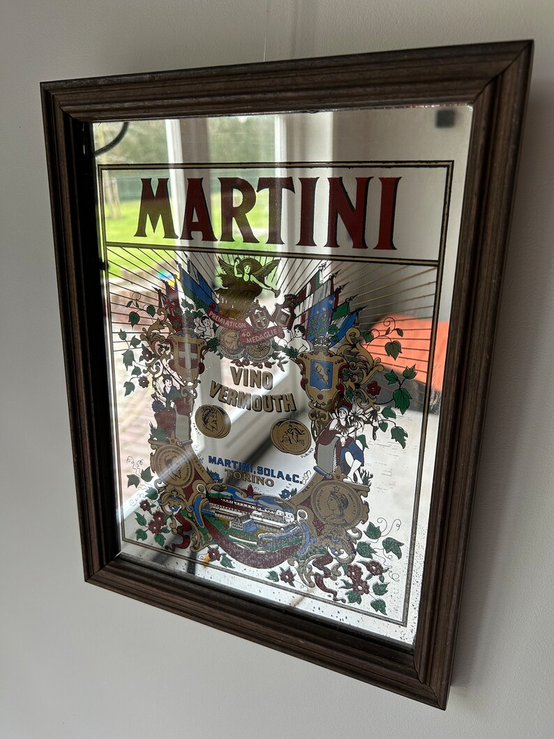 Vintage Martini Advertising Mirror - Etsy UK