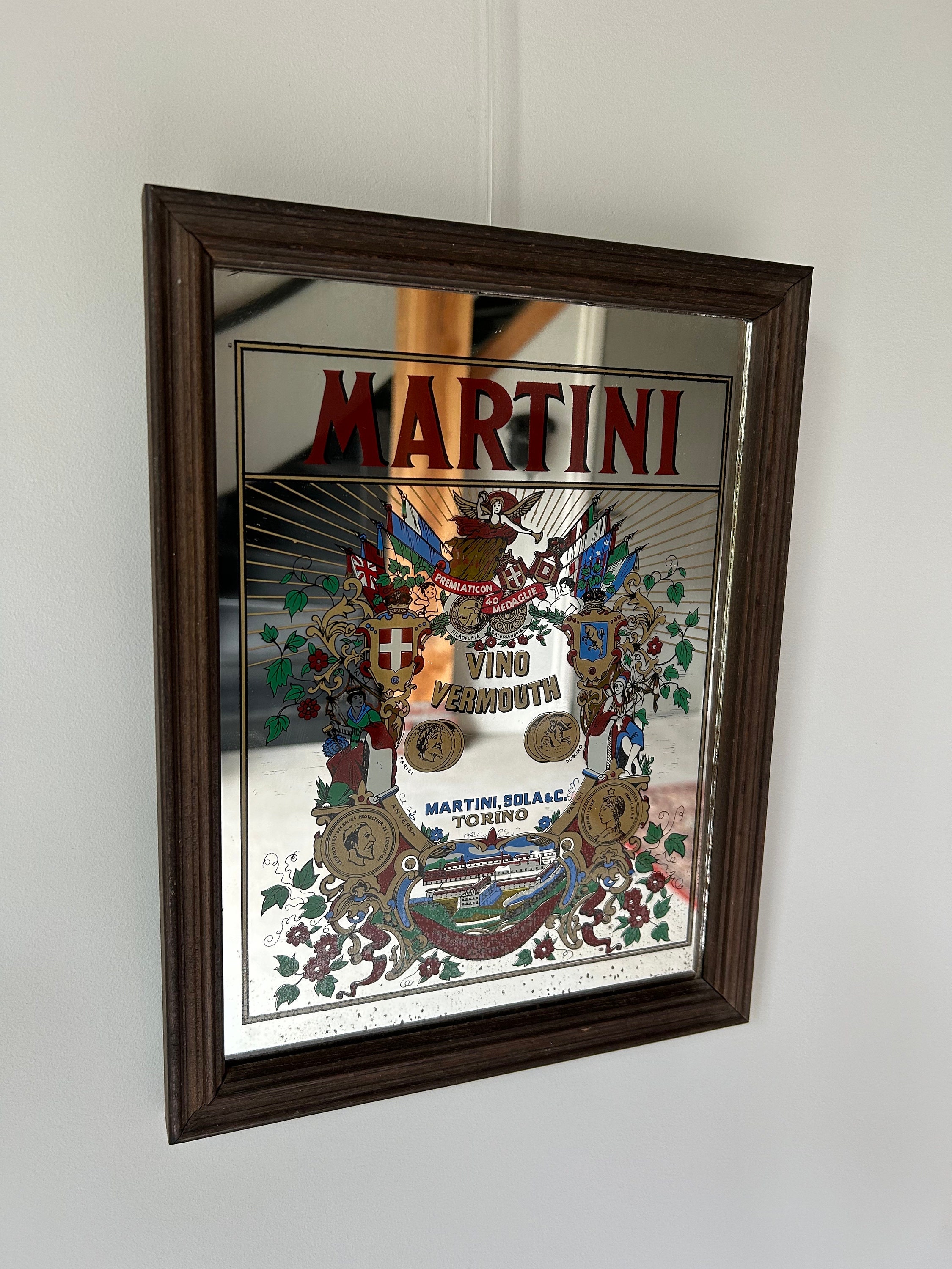 Vintage Martini Advertising Mirror - Etsy UK