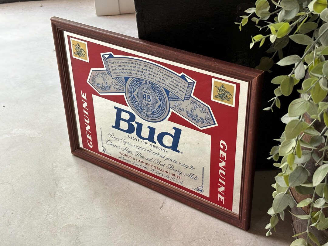 Bud Beer Bar Advertising Mirror - Etsy