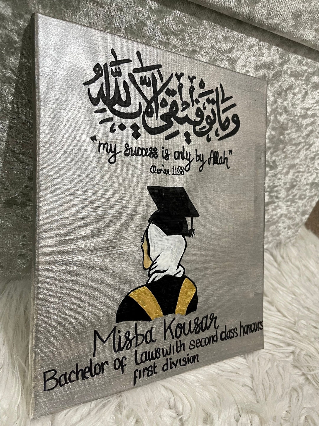 Graduation Canvas With Calligraphy - Etsy